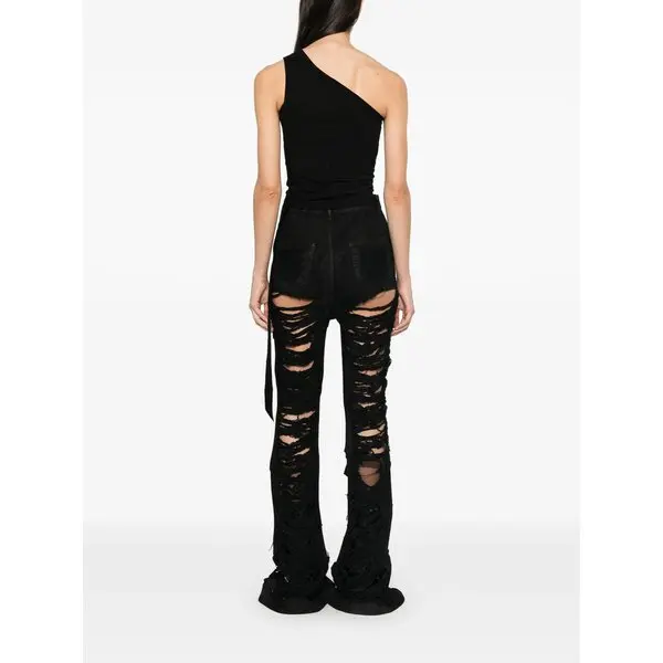 Rick Owens Ribbed Sleeveless Top - Black
