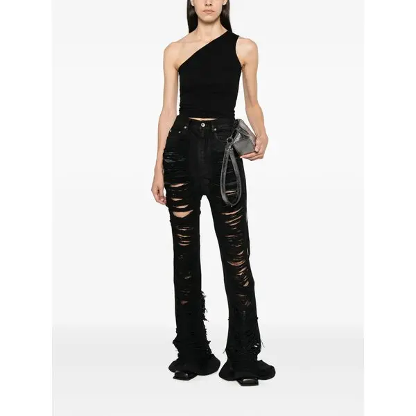 Rick Owens Ribbed Sleeveless Top - Black