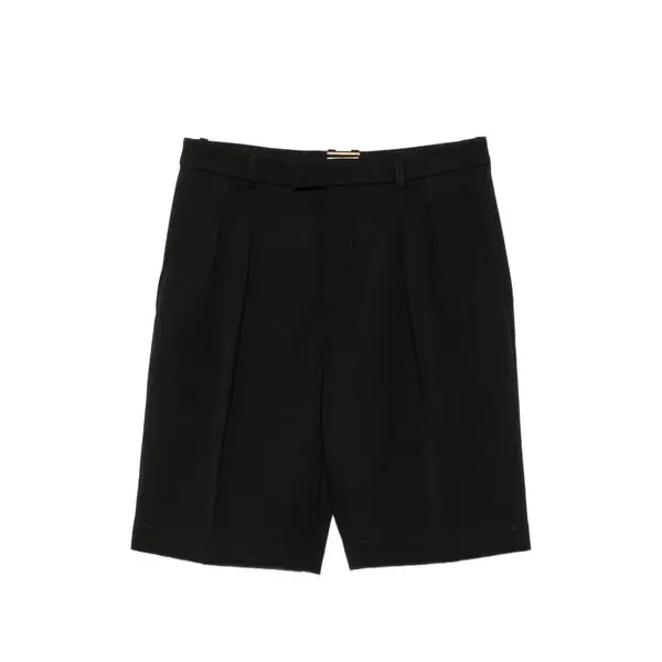 Saint Laurent Tailored Pleated Shorts - Black