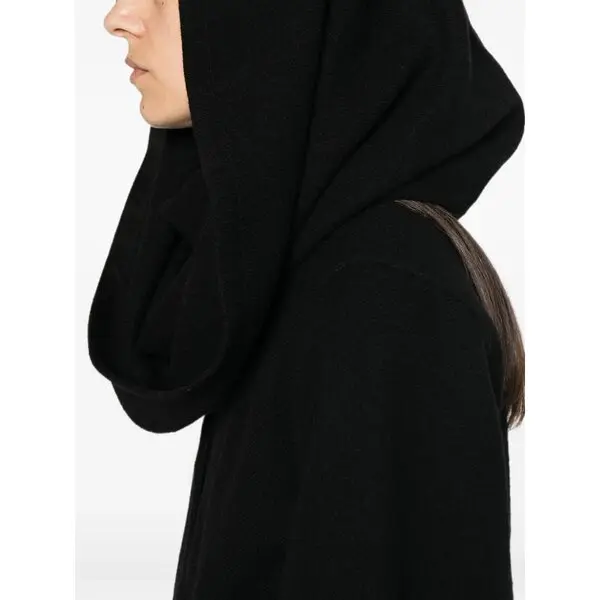 Rick Owens Oversized Belted Virgin Wool Coat