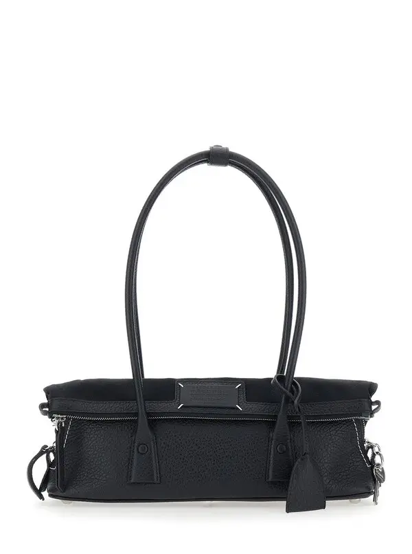 MAISON MARGIELA Leather Shoulder Bag With Logo - Multicolor
