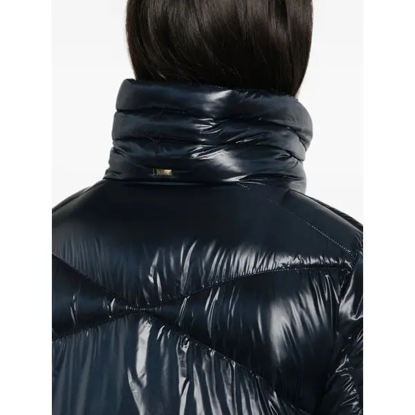 Herno Single Breasted Padded Long Sleeve Coat - Blue