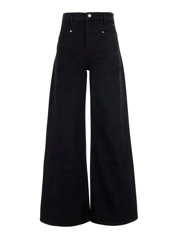 Isabel Marant Étoile Wide Leg Jeans - Black