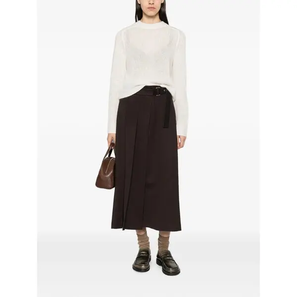 LISA YANG Cream Crew Neck Long Sleeve Silk Cashmere Knitwear Jumper