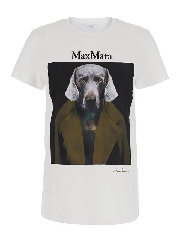 Max Mara Graphic Print Cotton T-shirt - Multicolor