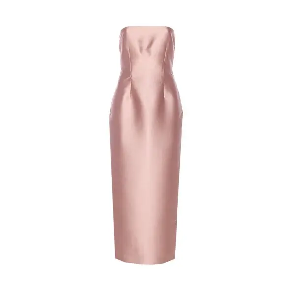 Solace London Renee Midaxi Dress With Scarf Detail - Pink