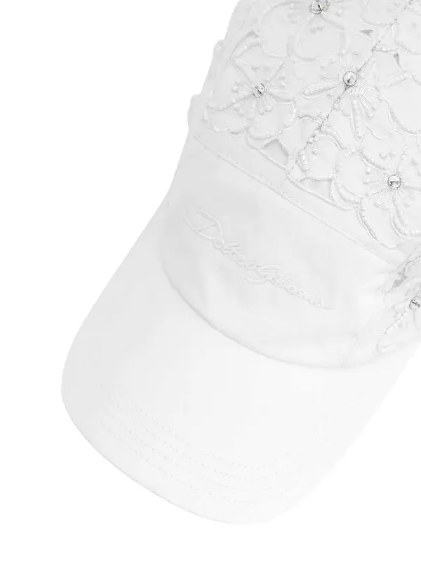 Dolce & Gabbana Drill Baseball Cap With Rhinestones