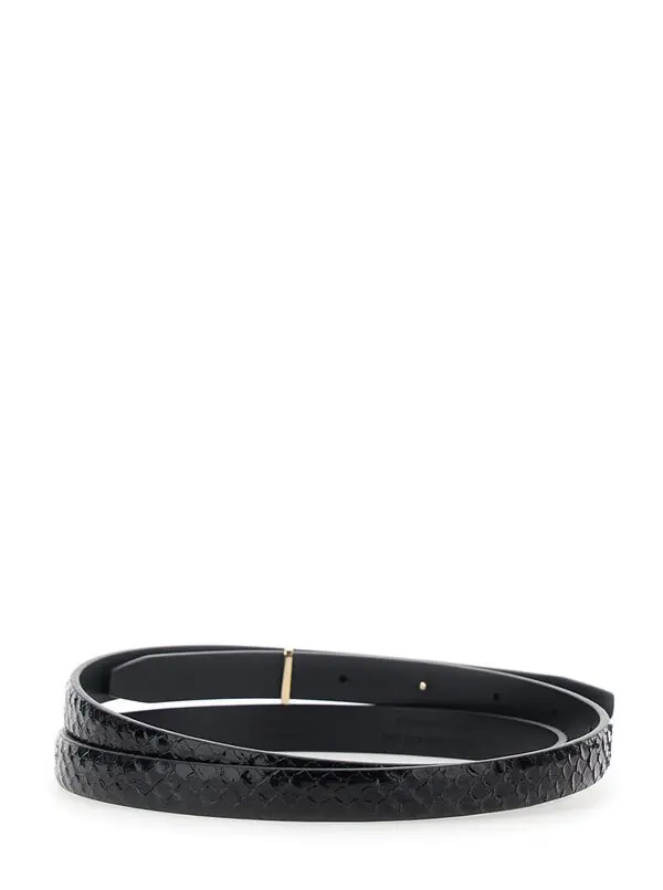 TOM FORD Semi Shiny Printed Python Belt