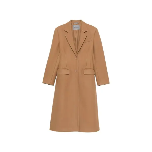Balenciaga Single-breasted Wool And Cashmere Blend Coat - Cream
