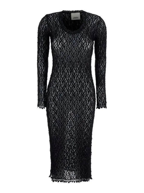 Isabel Marant Étoile Belsane" Lace Trimmed Long Dress - Multicolor
