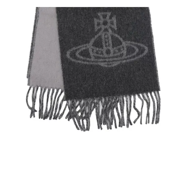 VIVIENNE WESTWOOD Orb Logo Double Face Scarf