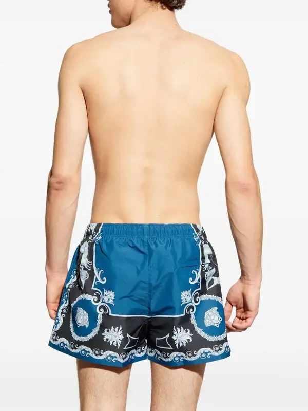Versace Printed Swim Shorts - Blue