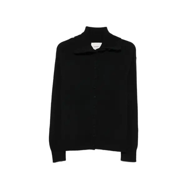 LISA YANG Cashmere Sailor Collar Cardigan - Black