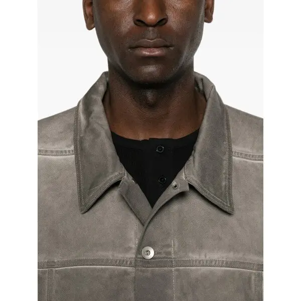 Rick Owens Grey Jackets Denim Jackets