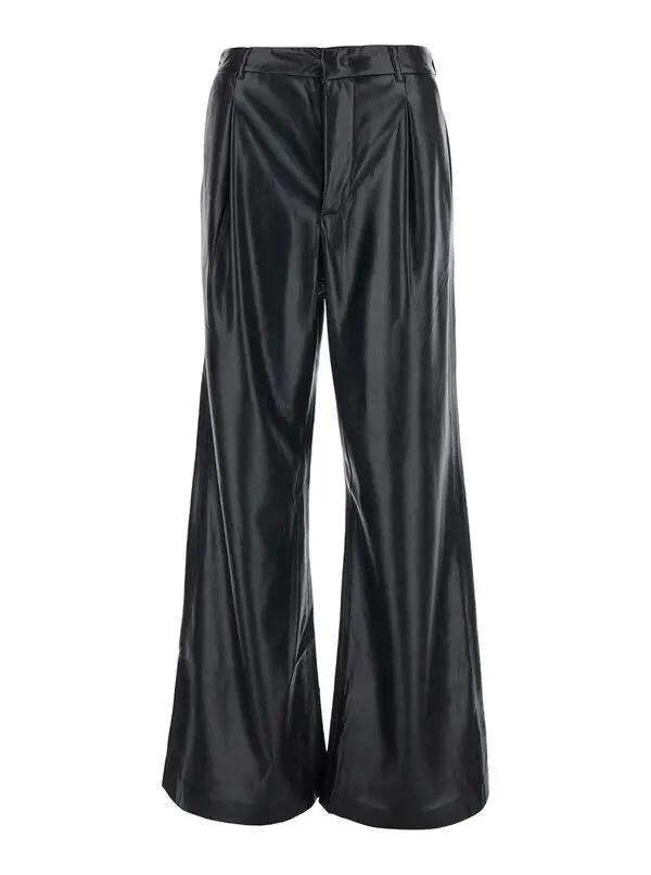 Andamane Sasha Black Eco-leather Pants - Multicolor