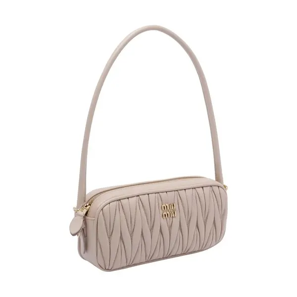Miu Miu Nappa Matelassé Pouch - Pink