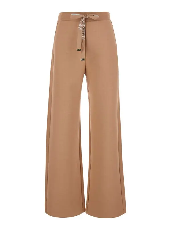 Max Mara Straight Leg Pants In Tech Fabric - Cream