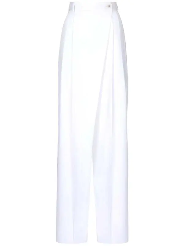 Dolce & Gabbana High-waisted Flared Trousers - White