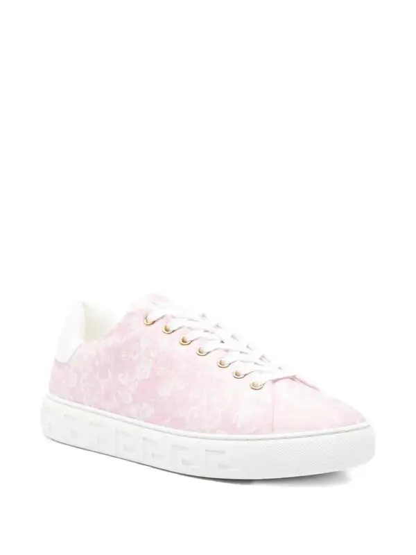 Versace Low-top Sneakers With Baroque Pattern