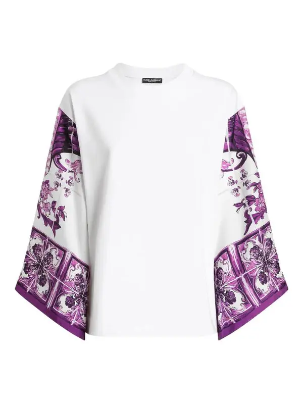 Dolce & Gabbana Majolica Print Blouse - White