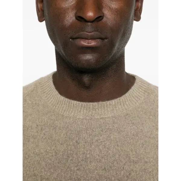 Avant Toi Crew Neck Knit Jumper - Cream