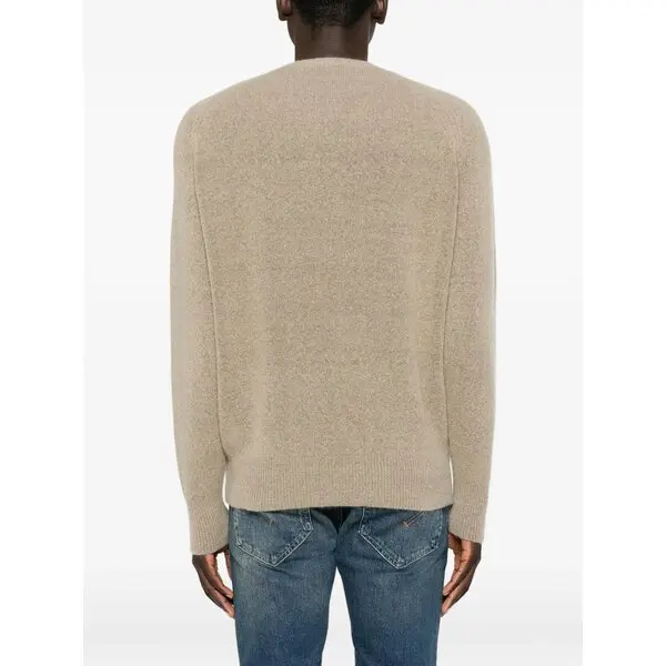 Avant Toi Crew Neck Knit Jumper - Cream