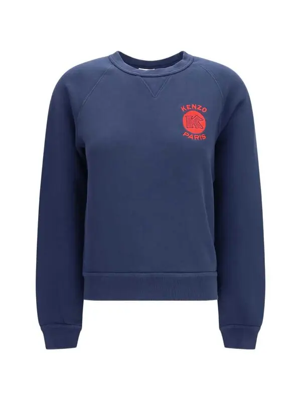 Kenzo Emblem Embroidered Sweater - Blue