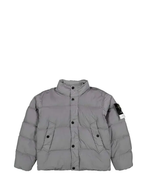 Stone Island Quilted High Neck Down Jacket - Gray