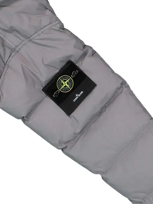 Stone Island Quilted High Neck Down Jacket - Gray