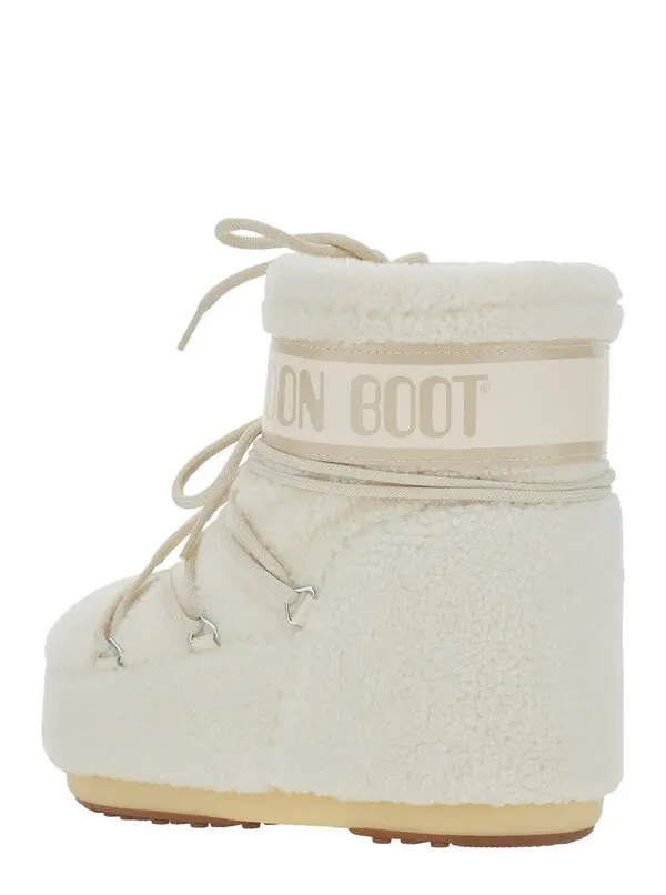 Moon Boot Icon Low Fleece Ankle Boots - White