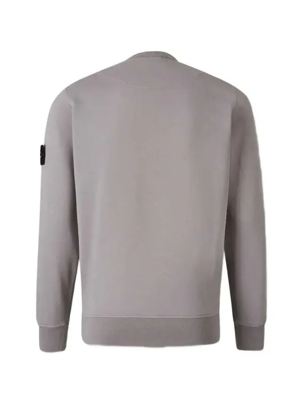 Stone Island Compass Logo Crewneck Sweatshirt - Gray