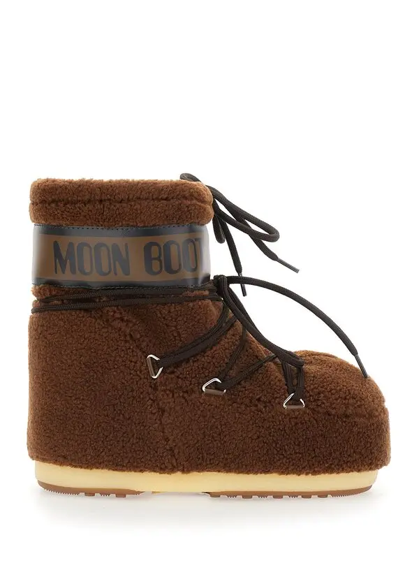 Moon Boot Icon Low Fleece Bootie - Brown