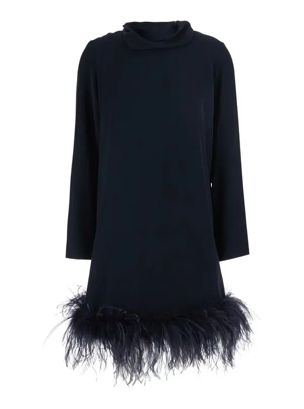 P.a.r.o.s.h Feather Trimmed Dress - Multicolor