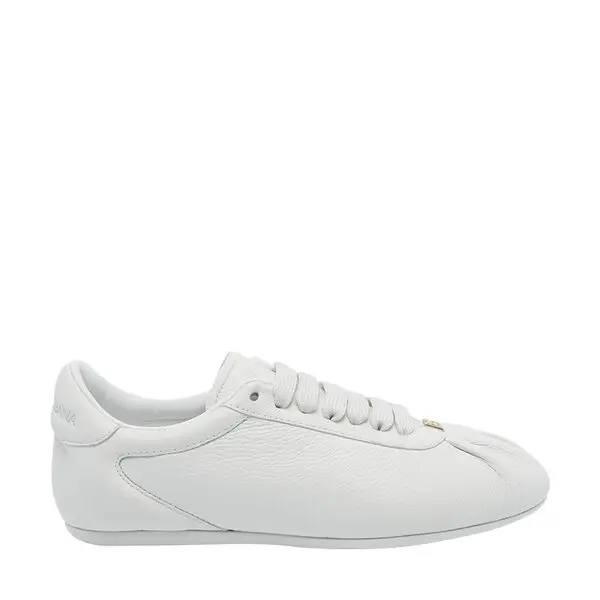 Dolce & Gabbana Calf Leather Soft Ballet Sneakers - White