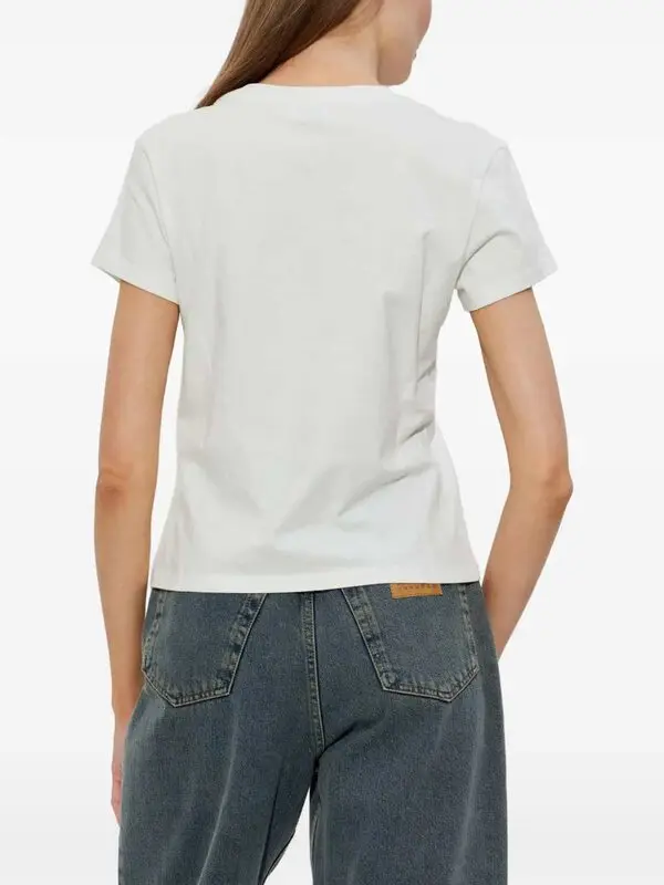 Kenzo Logo Embroidered Cotton T-shirt