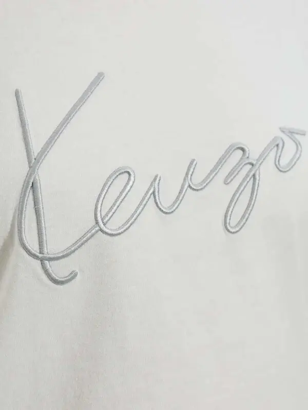 Kenzo Logo Embroidered Cotton T-shirt