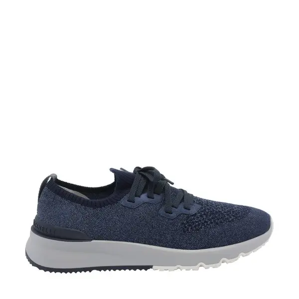 Brunello Cucinelli Knitted Runner Sneakers With Logo