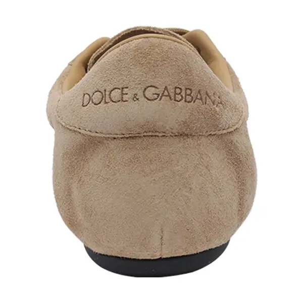 Dolce & Gabbana Suede Lace-up Ballet Sneakers - Cream