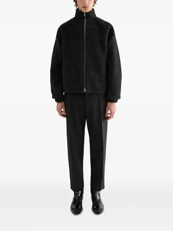 JIL SANDER Zip-up Wool-blend Fleece Sweater