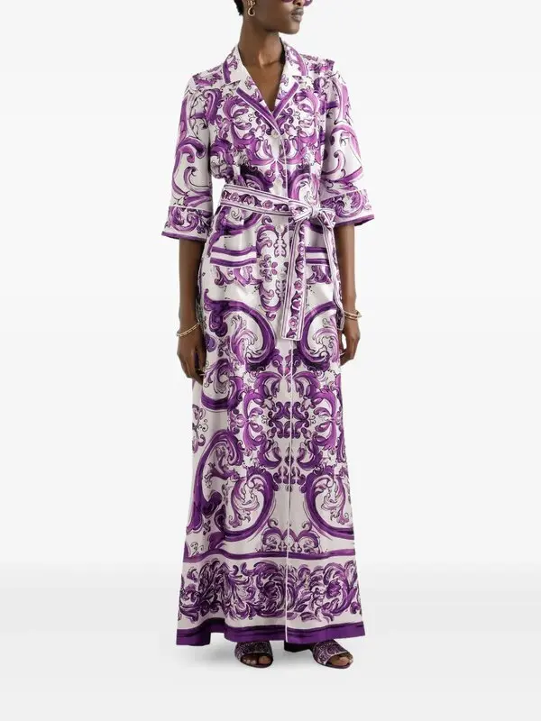 Dolce & Gabbana Printed Silk Midi Dress