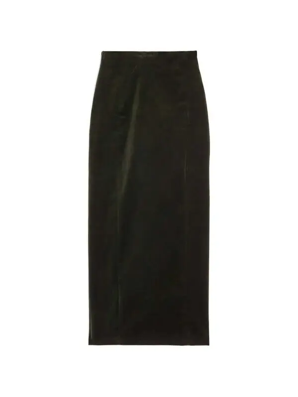 JIL SANDER High-waisted Velvet Maxi Skirt