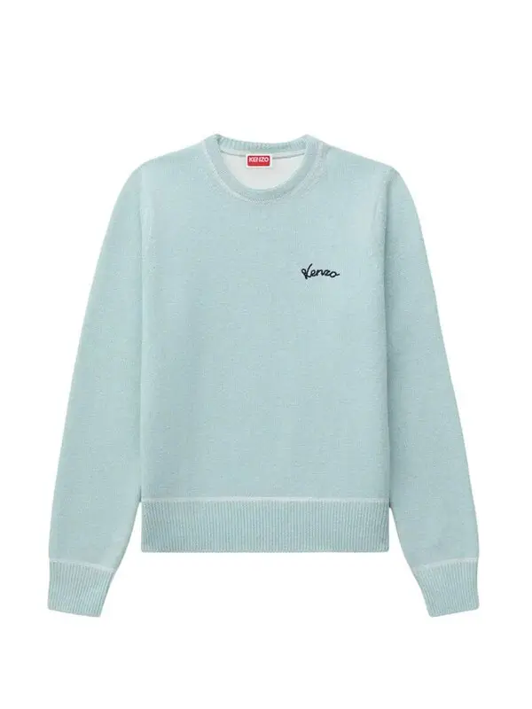 Kenzo Varsity' Cotton And Wool Blend Sweater With Embroidered Logo