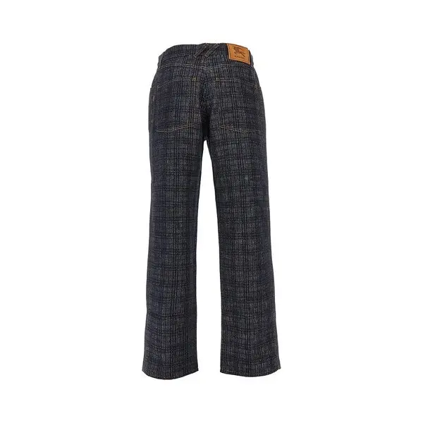 Burberry Check Denim Loose Fit Jeans