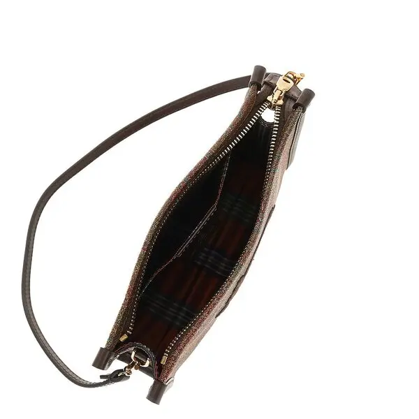 Etro Paisley Pouch With Pegaso Embroidery - Brown