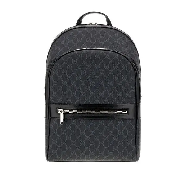 Gucci Gg Supreme Fabric And Leather Backpack