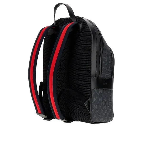 Gucci Gg Supreme Fabric And Leather Backpack