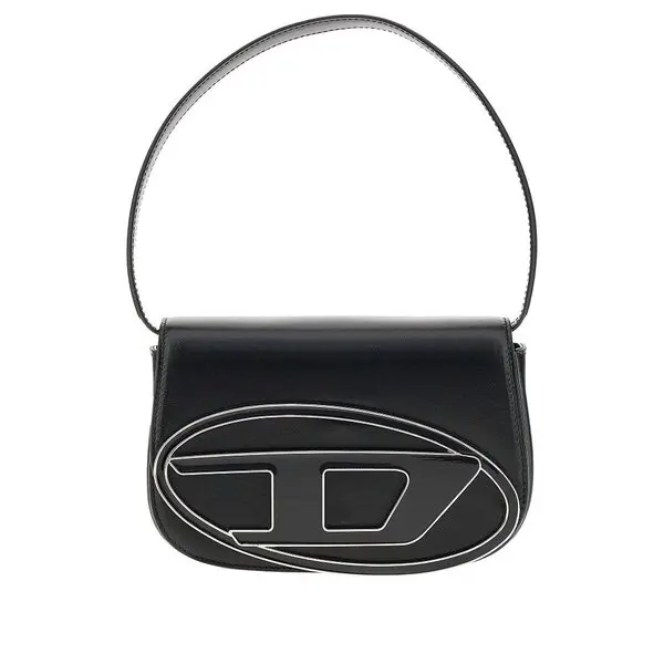 DIESEL® Leather '1dr' Shoulder Bag - Black