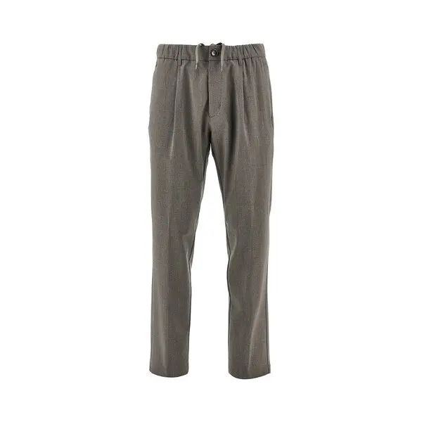 Herno Stretch Liht Wool Pants With Drawstring - Gray