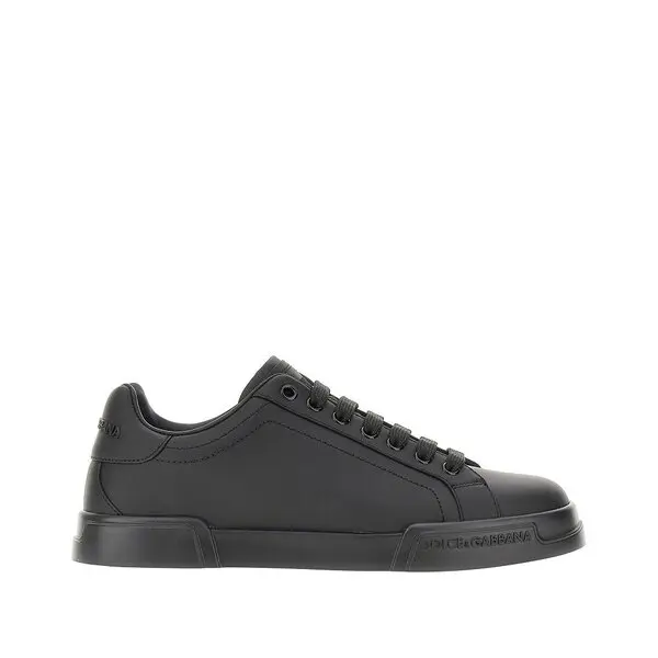 Dolce & Gabbana Nappa Leather 'portofino' Sneakers - Black