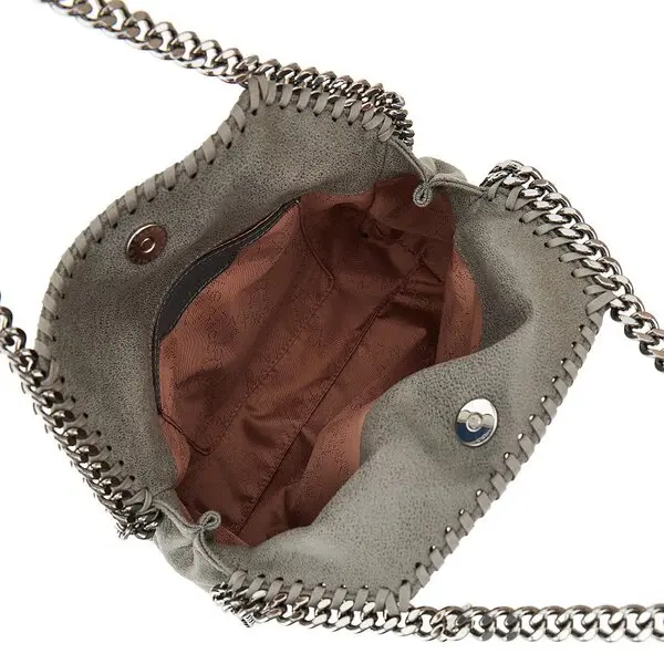 Stella McCartney Mini Falabella Bag With Chain Edges - Gray